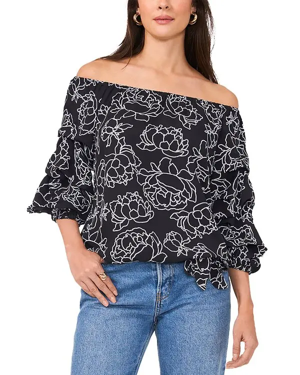 Vince Camuto Off-the-shoulder Top - Rich Black
