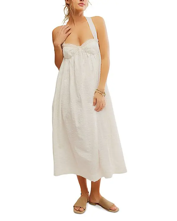 Free People Poppi Midi Dress - Coconut Milk