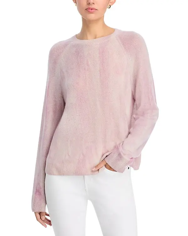 Lafayette 148 New York Printed Cashmere Raglan Sleeve Sweater