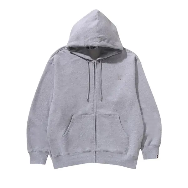 BAPE Relaxed Fit Full Zip Hoodie - Grey