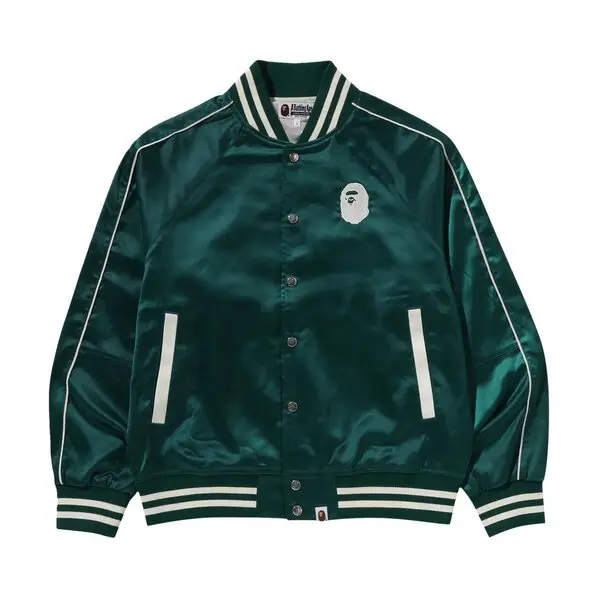 BAPE Nylon Varsity Jacket - Green