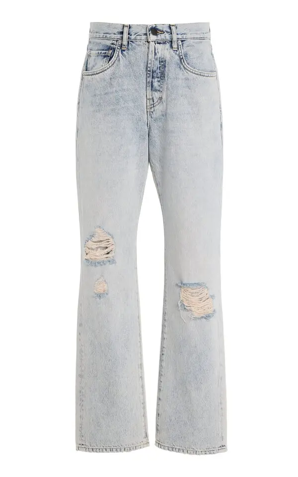 KALLMEYER Gabby High-rise Distressed Tapered Jeans
