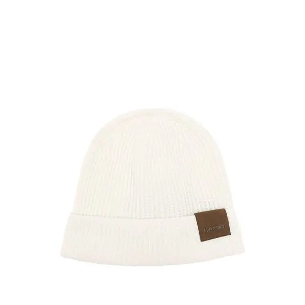 TOM FORD Ribbed Knit Cap - White