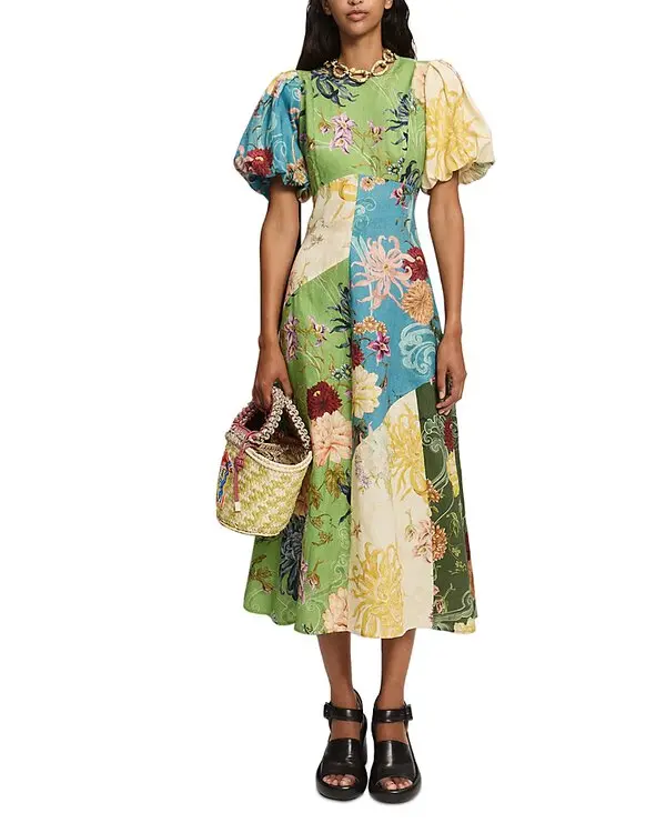 ALEMAIS Avery Spliced Midi Dress - Multi