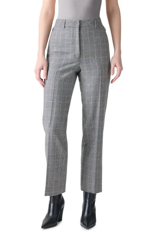 Akris Faria Check Cashmere Ankle Pants