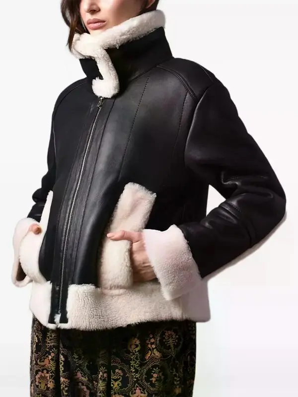 POCHE PARIS Faux-fur Trimmed Jacket