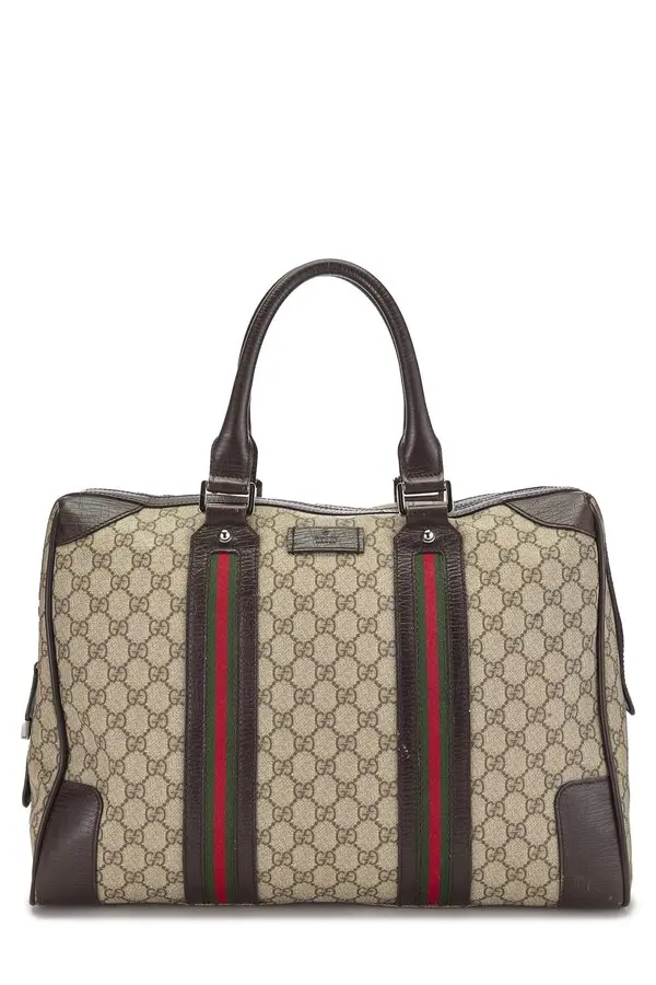 Gucci Gg Supreme Canvas Web Briefcase