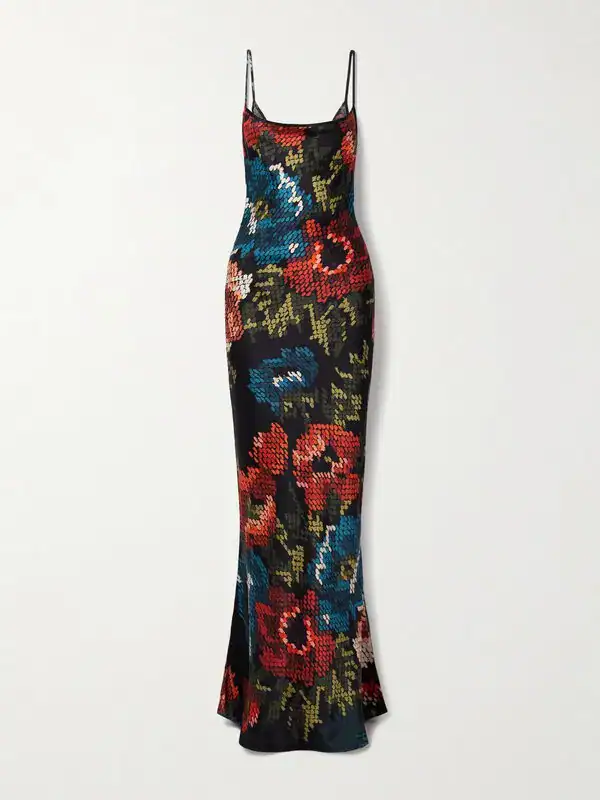 knee length dresses for ladies Willow & Clay Floral Maxi Dress S main image 0