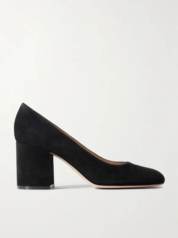 GIANVITO ROSSI Joelle 70 Suede Pumps - Black