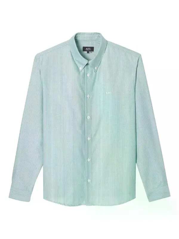 A.p.c. Striped Shirt - Green