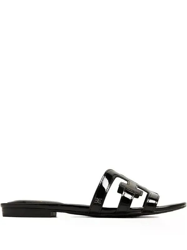 Sam Edelman Bay Patent Flat Sandals - Black