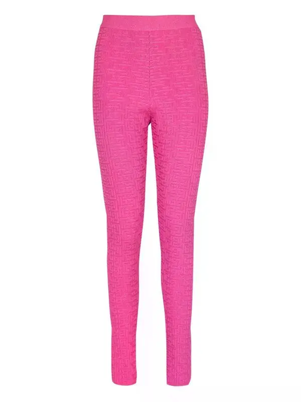 Balmain Monogram-pattern Leggings
