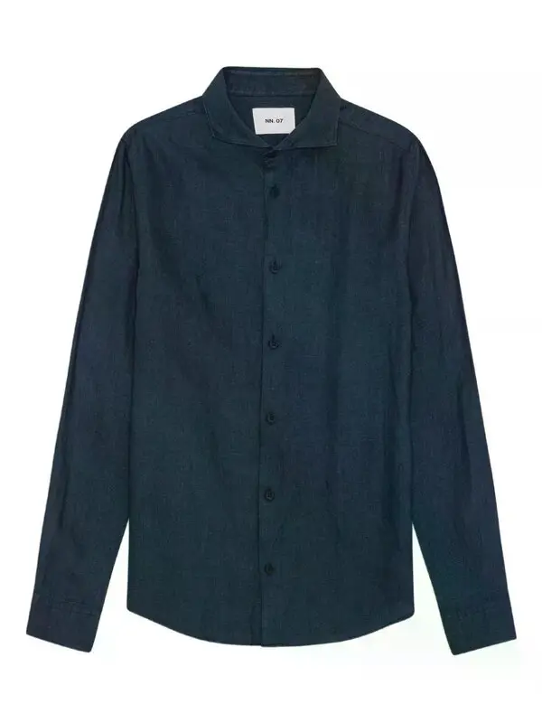 Nn07 Linen Shirt - Blue