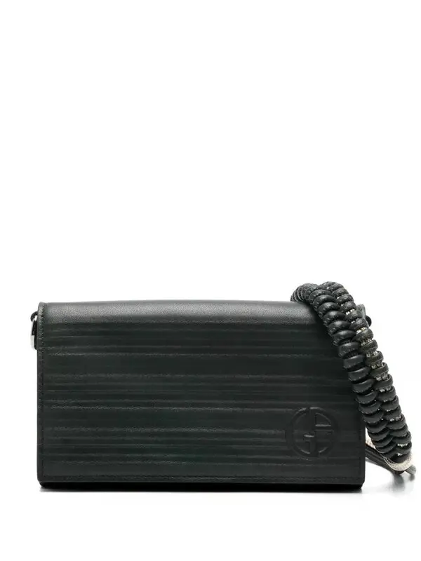 Giorgio Armani Leather Shoulder Bag - Green