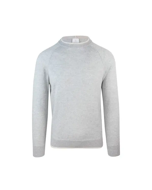 Eleventy Wool Sweater - Grigio Chiaro E Sabbia