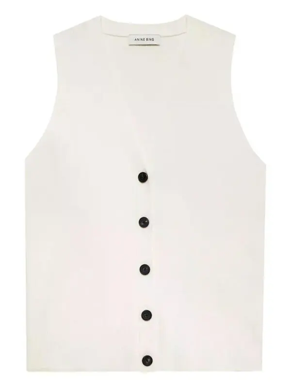 ANINE BING Lawrence Vest - Neutrals