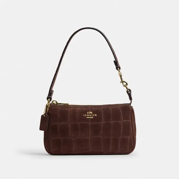 COACH® Nolita 19 - Embossed Crocodile/gold/maple