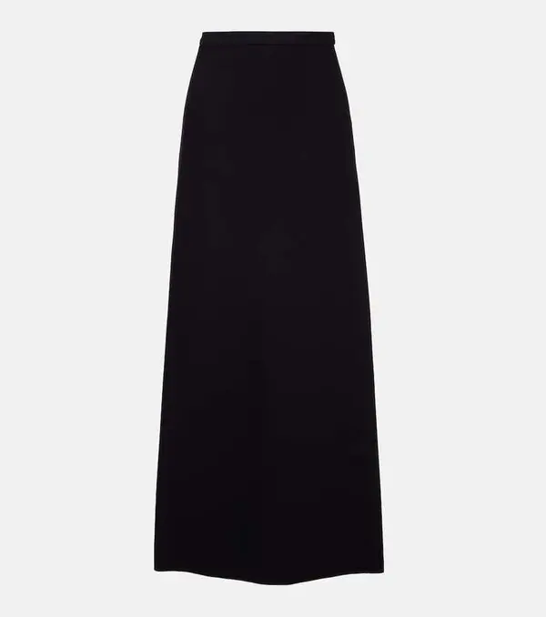 Max Mara Vernice Jersey Maxi Skirt - Black
