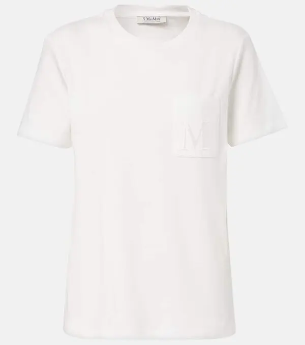 Max Mara Madera Embroidered Jersey T-shirt - White