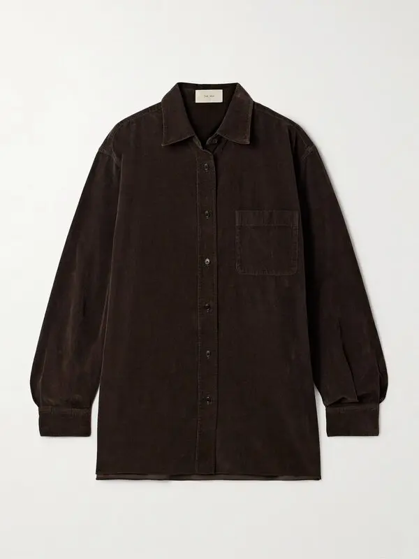 THE ROW Nesson Cotton-corduroy Shirt - Brown
