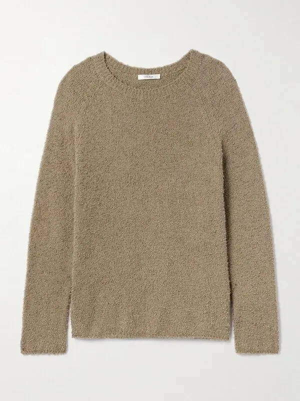 THE ROW Kathy Cotton-bouclé Sweater - Brown