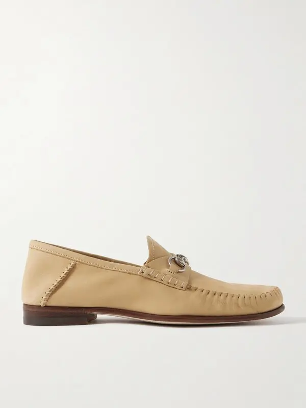 Gucci Horsebit-detailed Suede Loafers - Neutrals