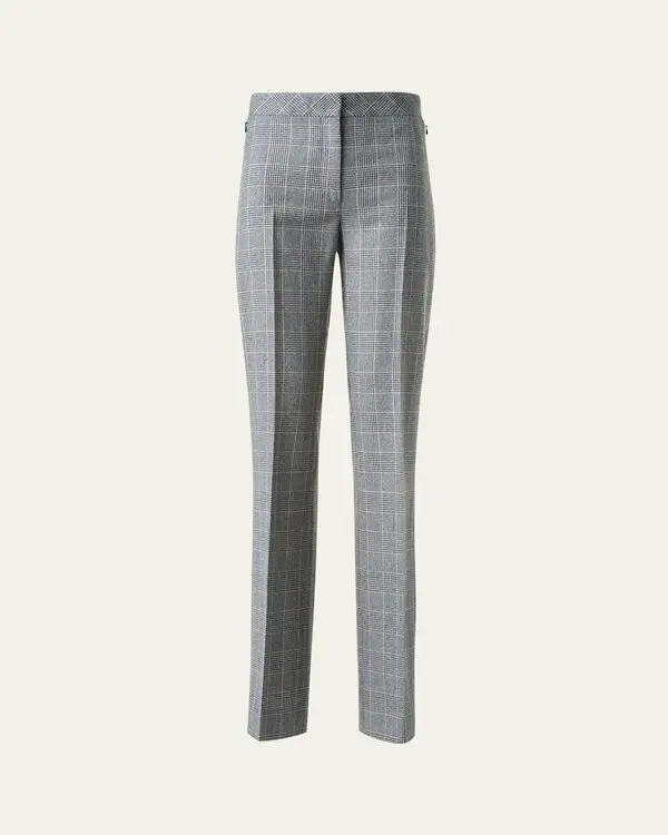 Akris Prince Of Wales Check Cashmere Pants