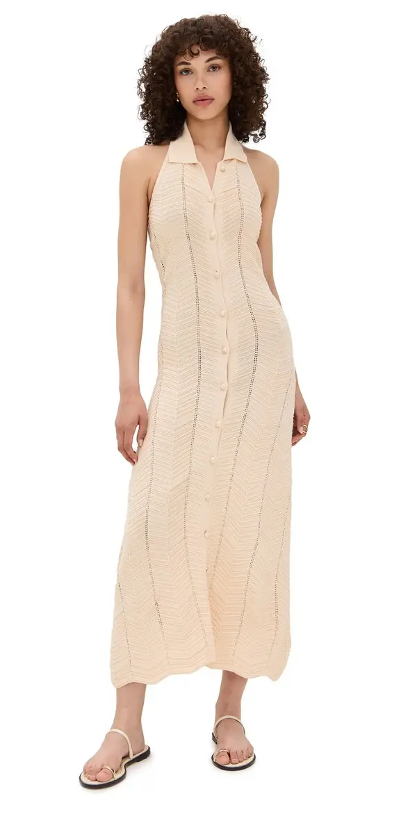 Devon Windsor Val Midi Dress - Cream
