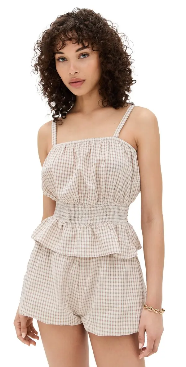 Blanknyc Beach Club Top - Mauve/white