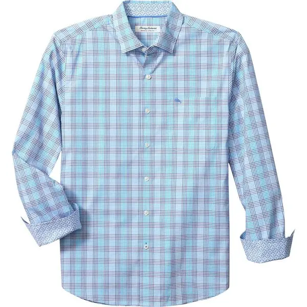 Tommy Bahama Sarasota Stretch Sea Check Islandzone® Button-up Shirt - Chambray Blue