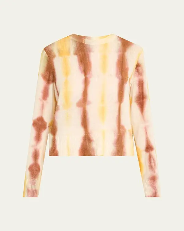 Lafayette 148 New York Tie-dye Cashmere Crewneck Sweater - Multi