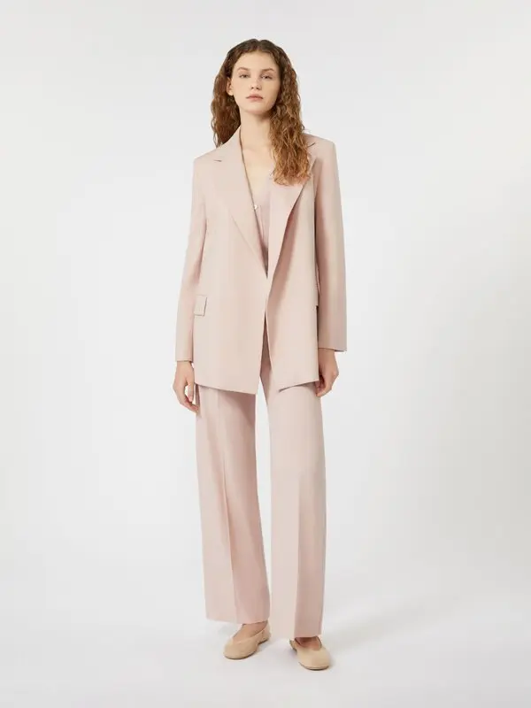 Max Mara Belted Wool Jacket - Powder
