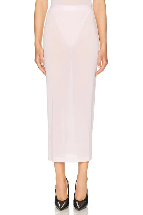 Wardrobe.NYC Sheer Tube Skirt - Blush
