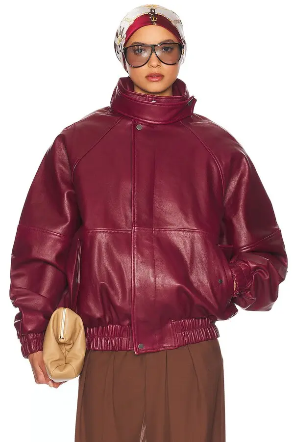 HELSA Oversized Leather Bomber