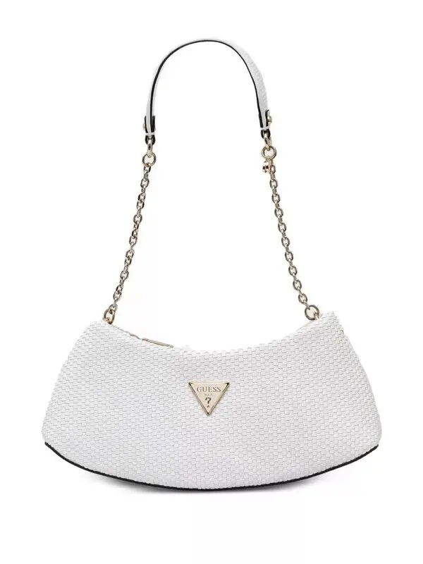 Guess Textured Shoulder Bag - White