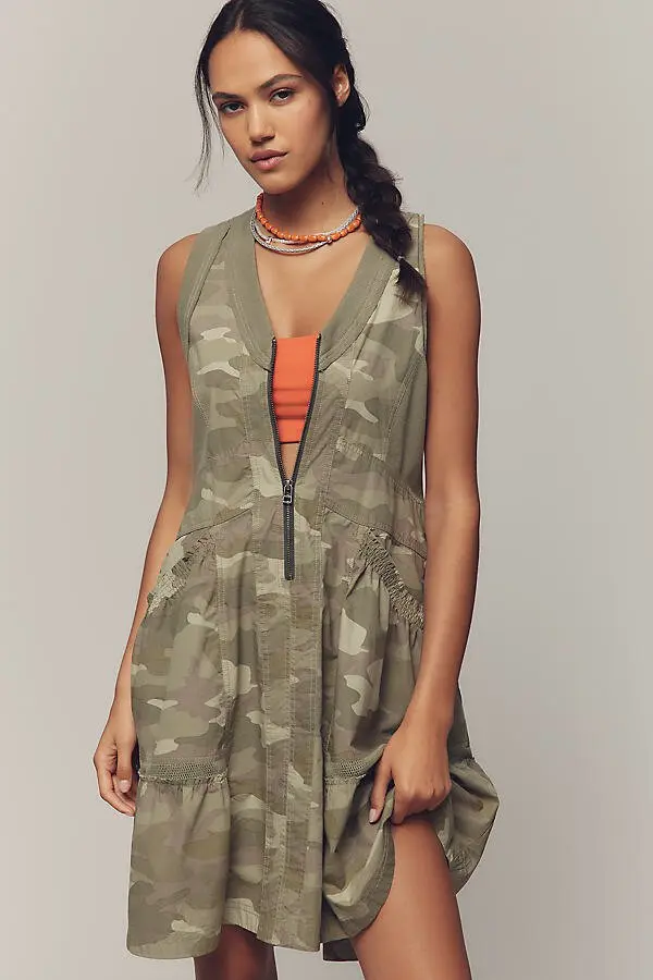 DAILY PRACTICE BY ANTHROPOLOGIE Trek Utility Mini Dress