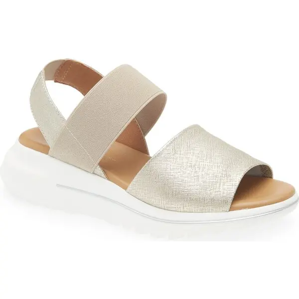 The Flexx Tuana Platform Wedge Slingback Sandal - Platino Saffio