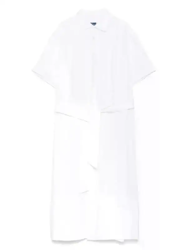 Polo Ralph Lauren Belted Linen Dress - White - 54% Off | Editorialist