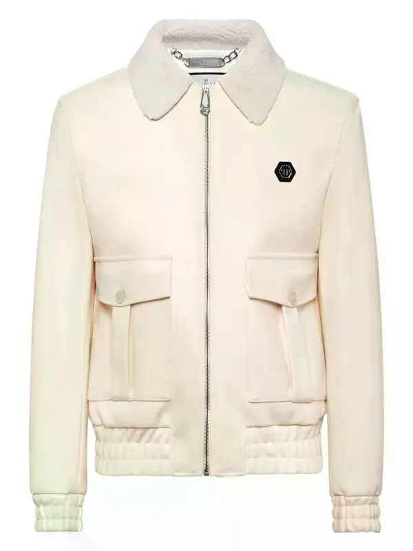 Philipp Plein Logo-patch Jacket - Neutrals