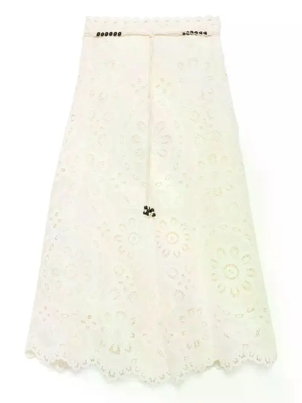 Zimmermann Rhiannon Embroidered Skirt - Neutrals
