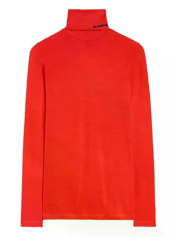 JIL SANDER Roll-neck T-shirt - Orange