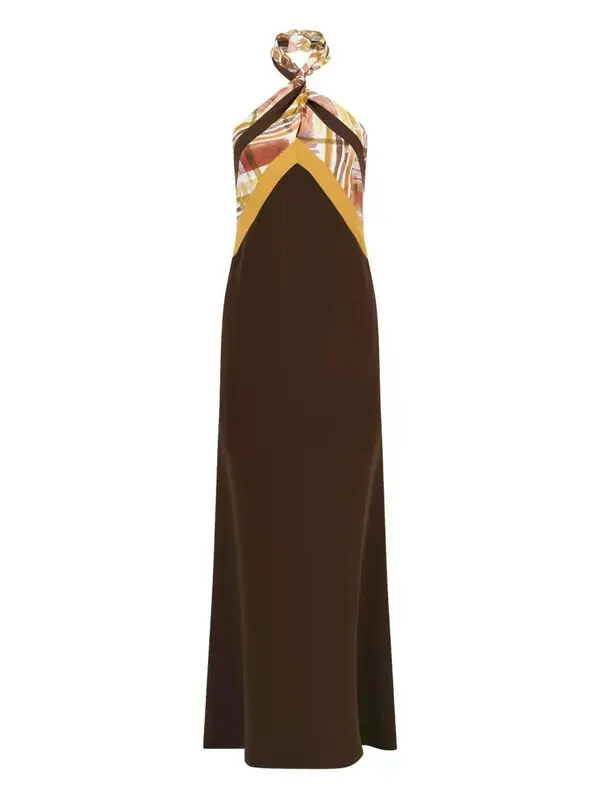 Rosie Assoulin Twisted Halterneck Maxi Dress