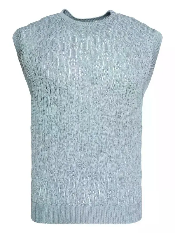 Marni Round-neck Vest - Blue