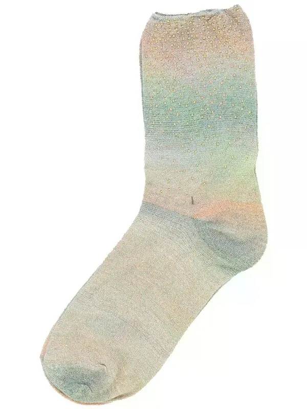 ALTO MILANO Studded Ankle Socks - Neutrals