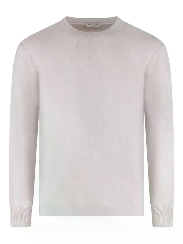 PAOLO PECORA Crew Neck Long Sleeve Sweater - Neutrals
