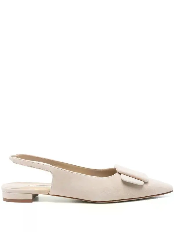 Manolo Blahnik Maylura Flat Pumps - Neutrals