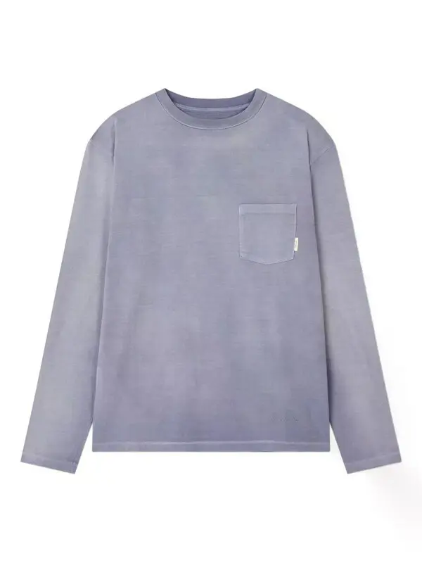 MAN ON THE BOON. Long-sleeve Pocket T-shirt - Blue