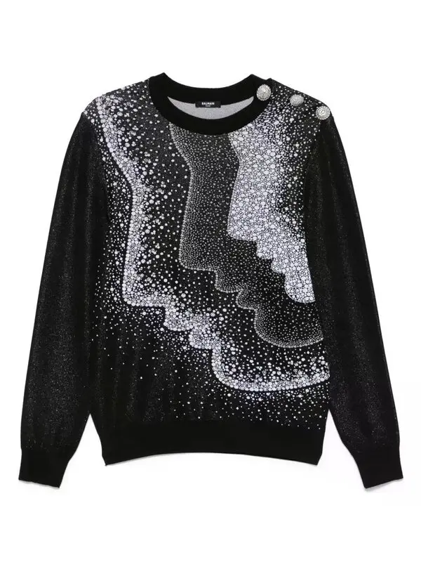 Balmain Faces-jacquard Jumper