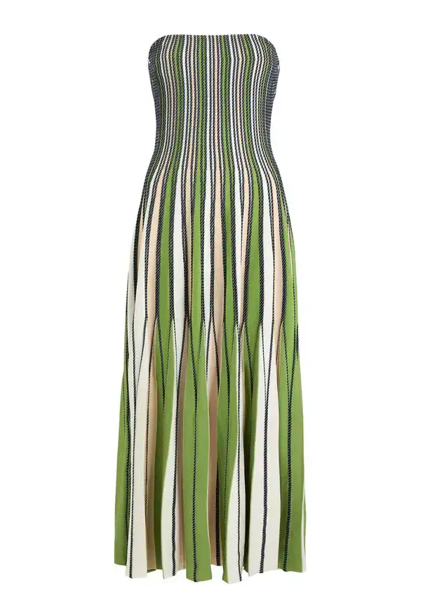 sage green dress boho Flowy Sage Green Boho Beach Wedding Dress main image 1