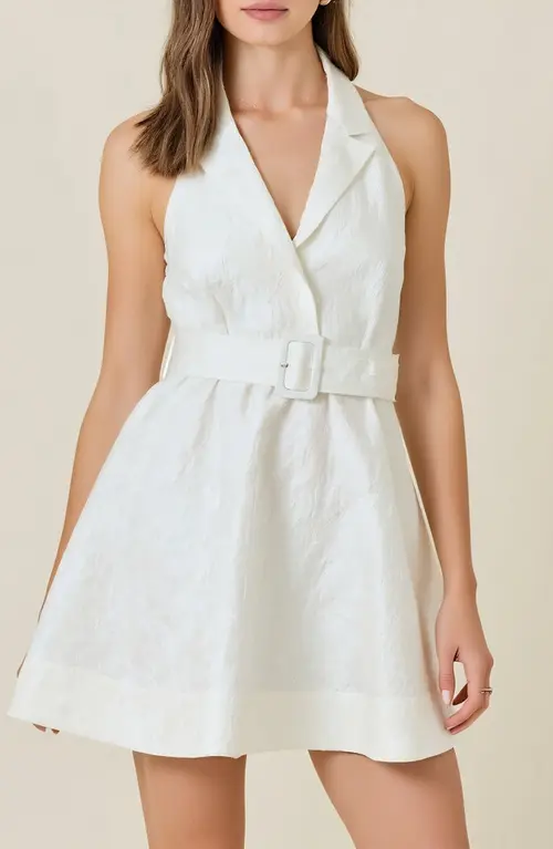 MODENAIRE Halter Blazer Mini Dress